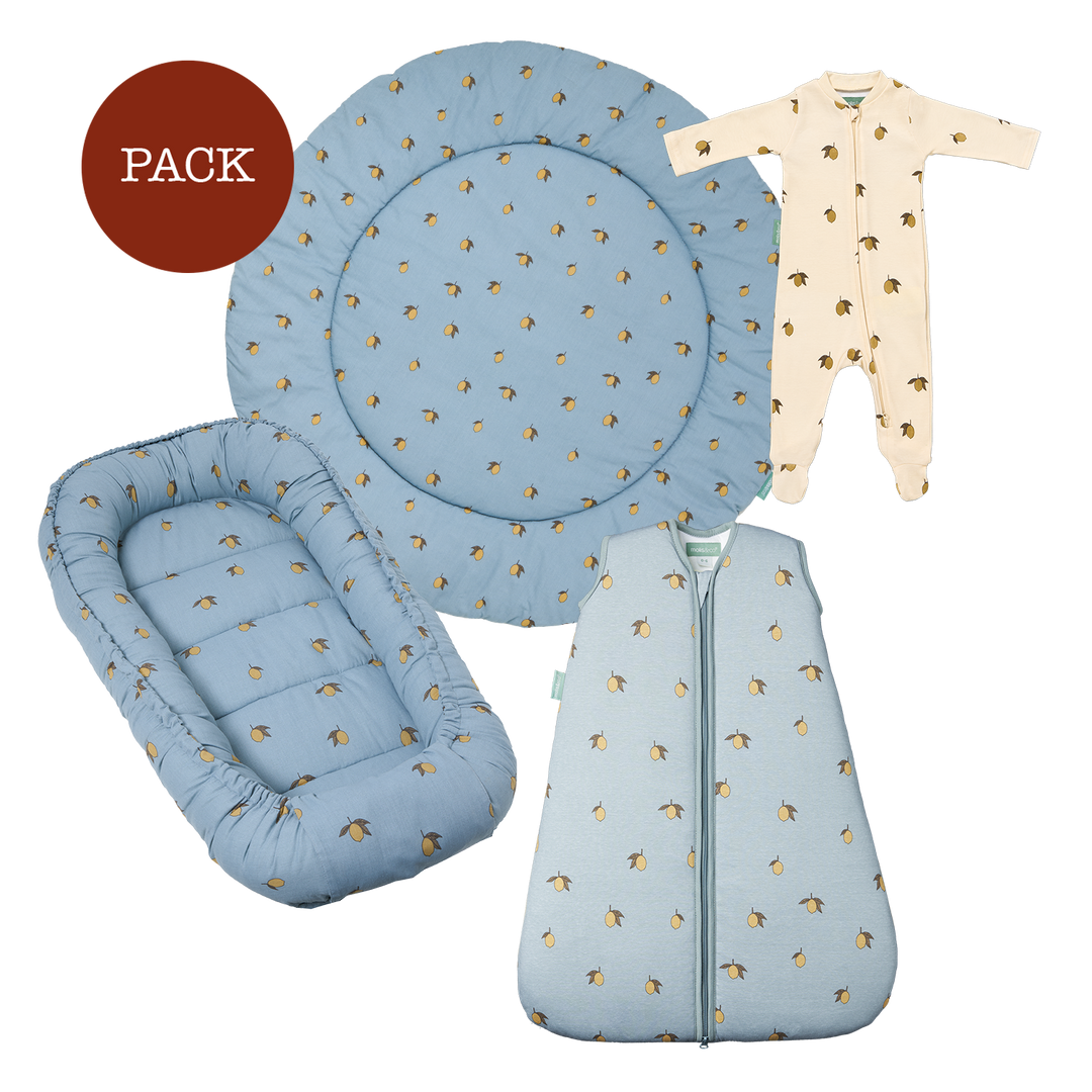 Pack Colima bebé (4 productos): Nido de bebé + alfombra + pijama + sac